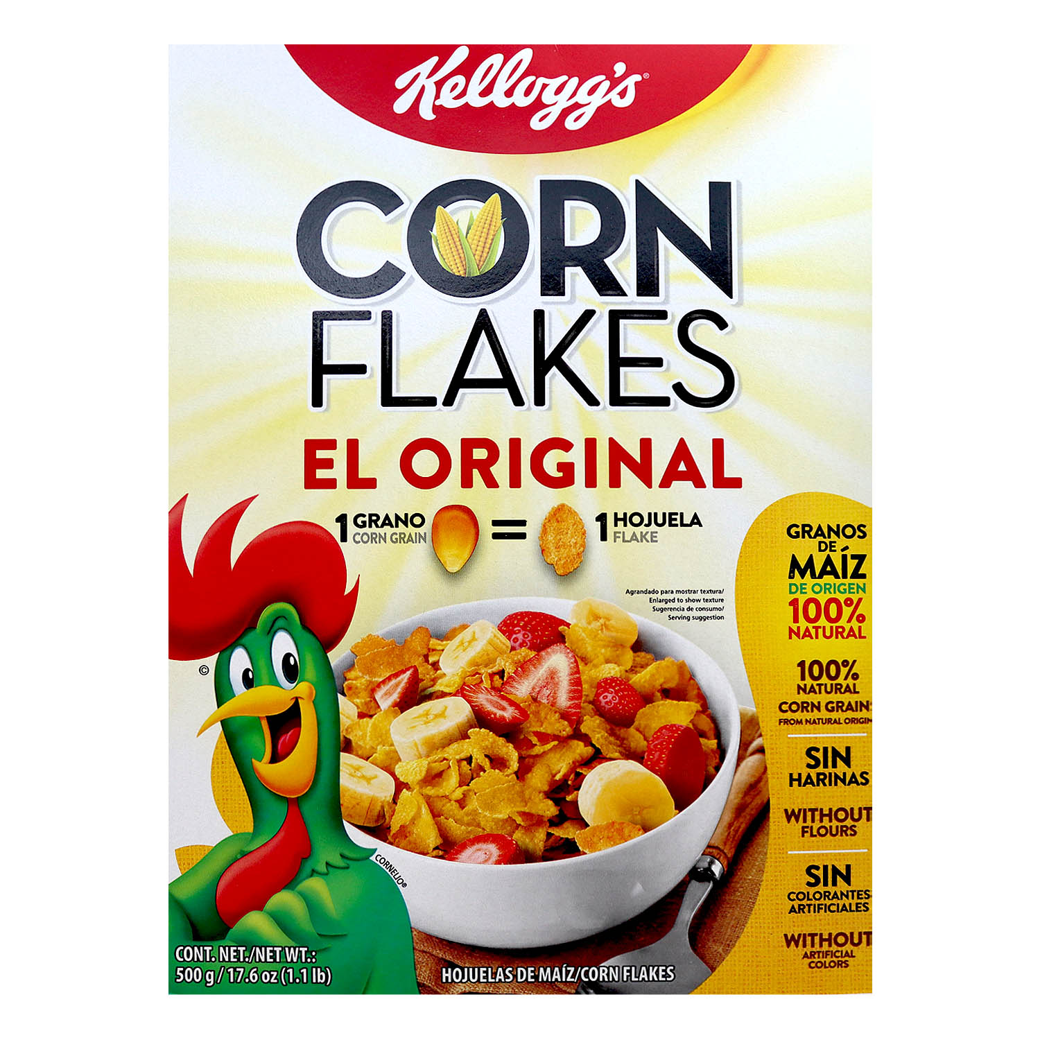 Cereal Corn Flakes Kelloggs Caja 500 G | Auto Mercado