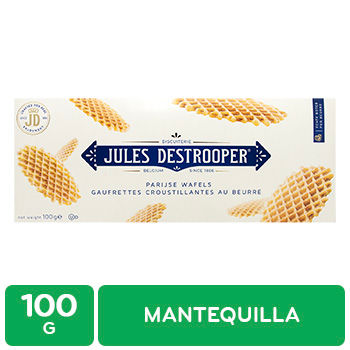 Galleta Dulce Mantequilla Waffle Jules Destrooper Caja 100 G | Auto Mercado