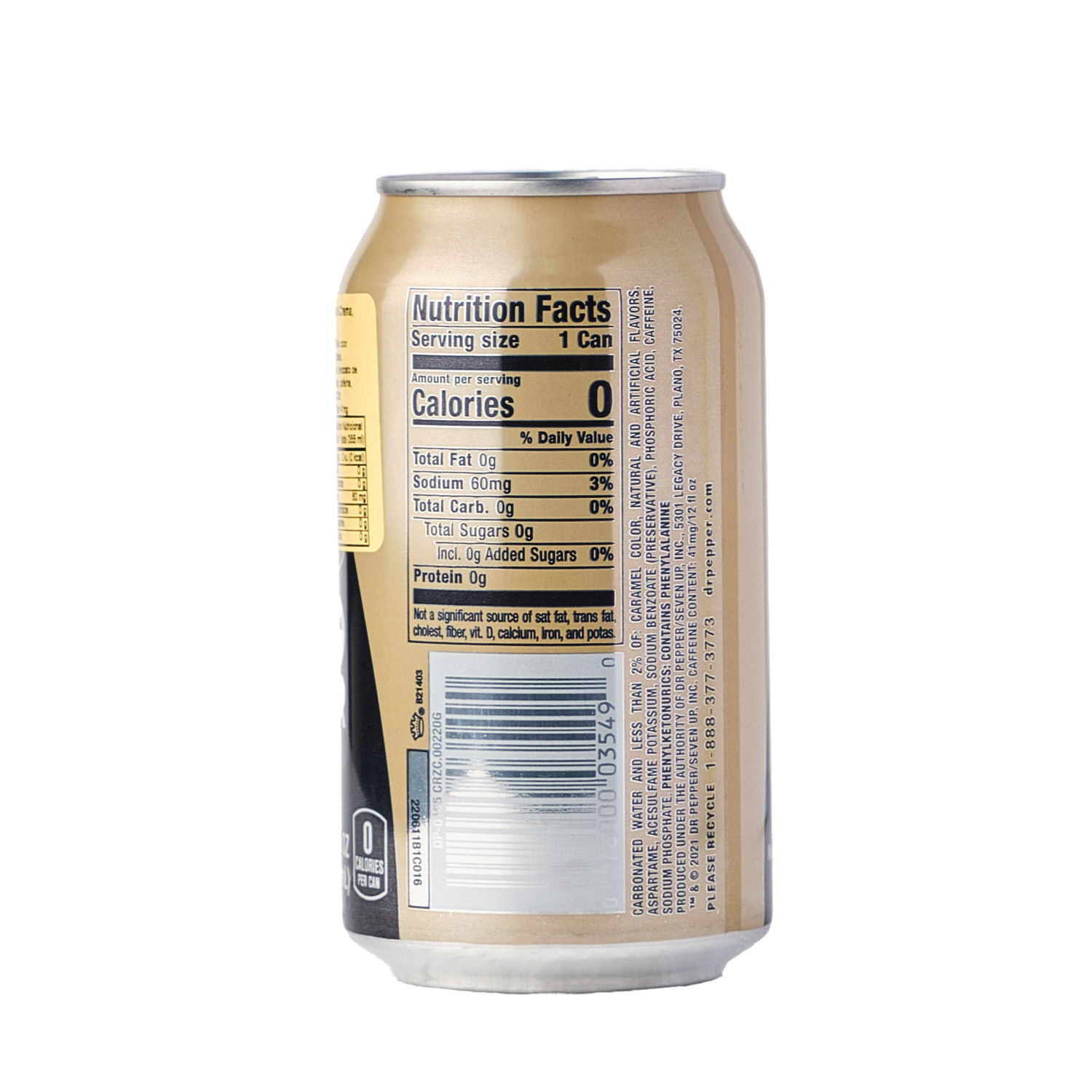 Bebida Gaseosa Zero Sabor Crema Dr.pepper Lata 355 Ml | Auto Mercado