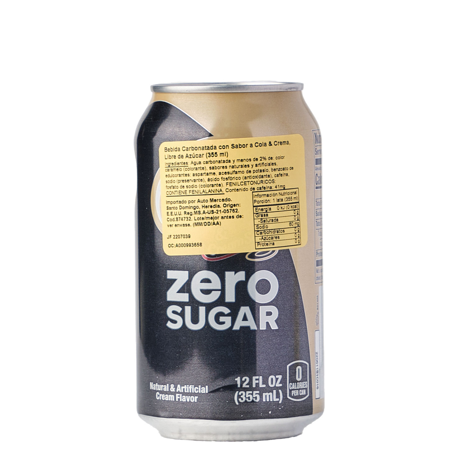 Bebida Gaseosa Zero Sabor Crema Dr.pepper Lata 355 Ml | Auto Mercado