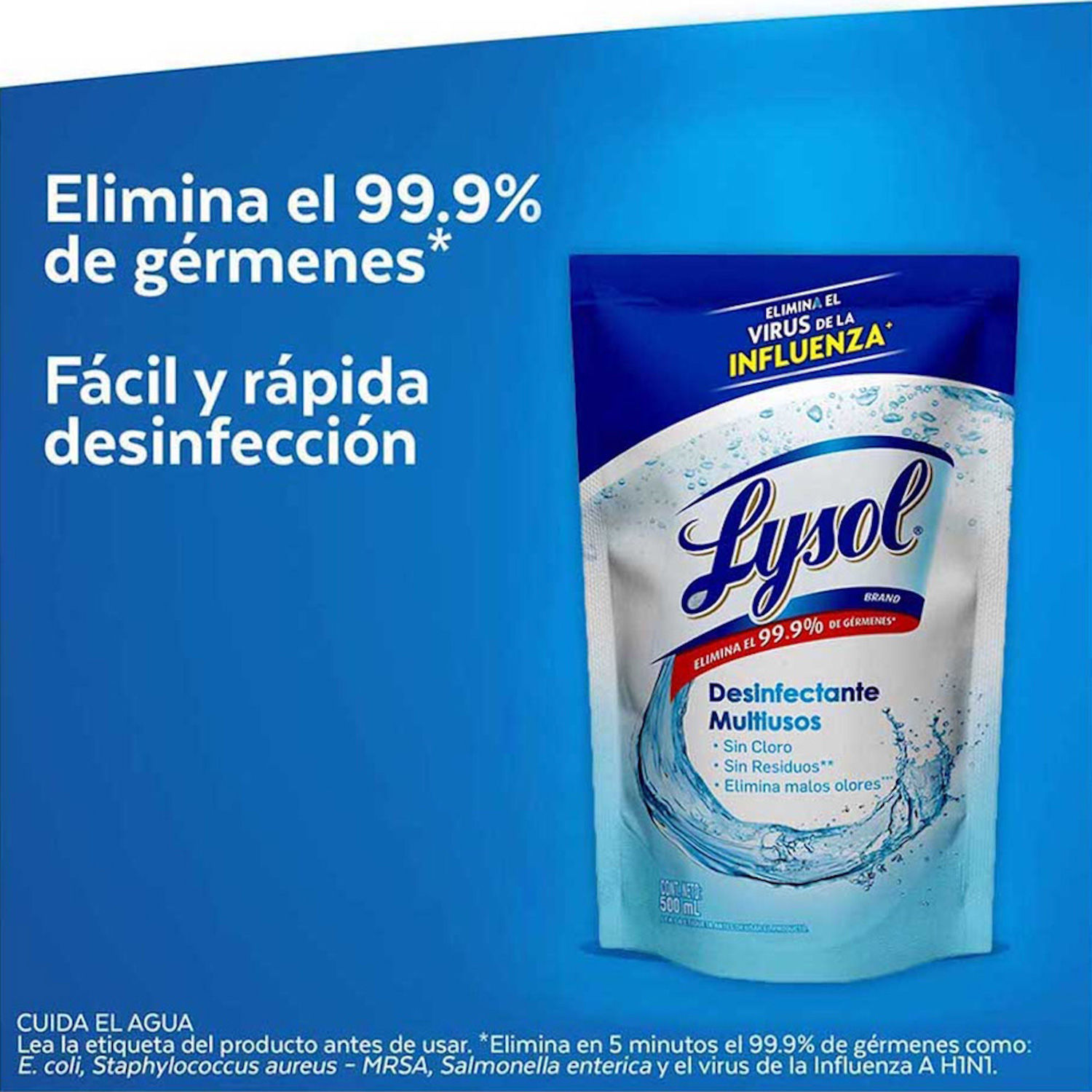 Desinfectante Liquido Sin Cloro Repuesto Lysol Bolsa 500 Ml | Auto Mercado