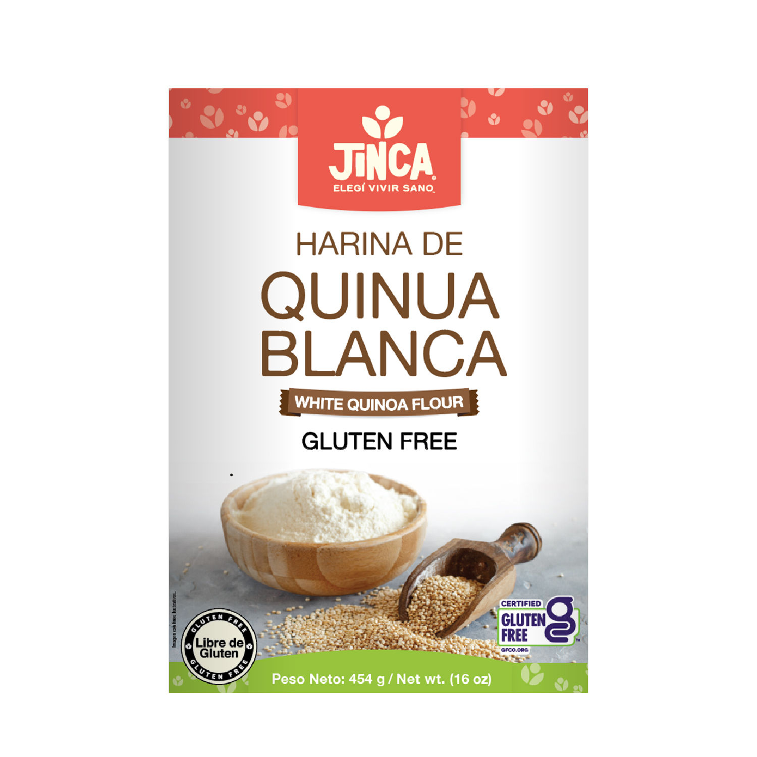 Harina Sin Gluten Quinoa Jinca Foods Caja 454 Kg | Auto Mercado