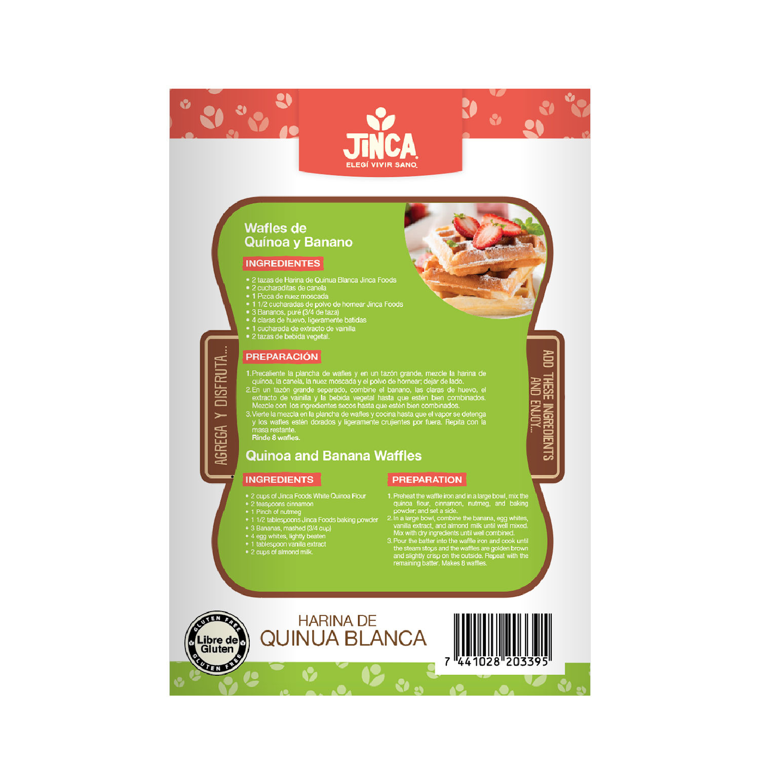 Harina Sin Gluten Quinoa Jinca Foods Caja 454 Kg | Auto Mercado