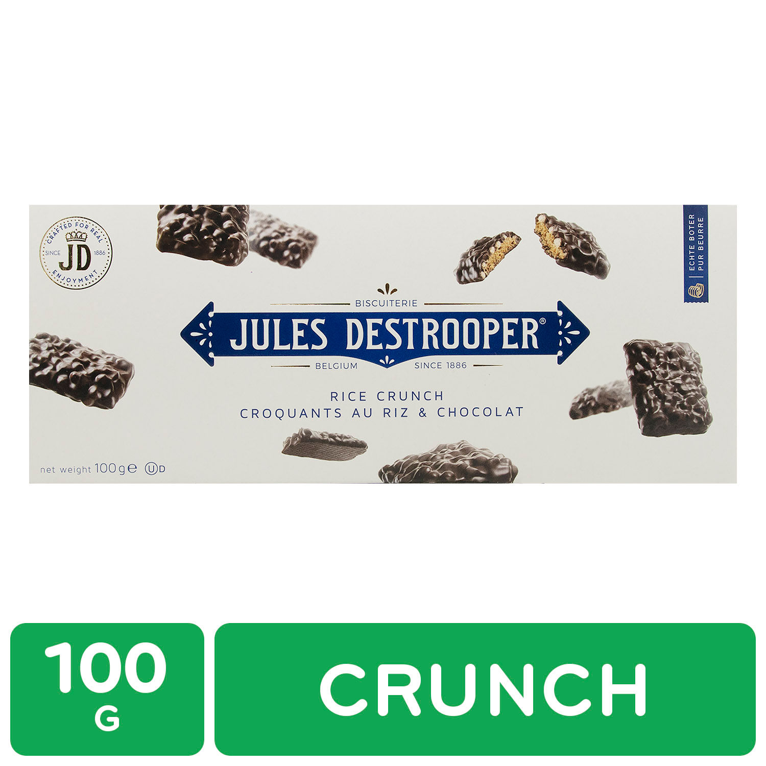 Galleta Dulce Mantequilla Chocolate Crunch Jules Destrooper Caja 100 G ...