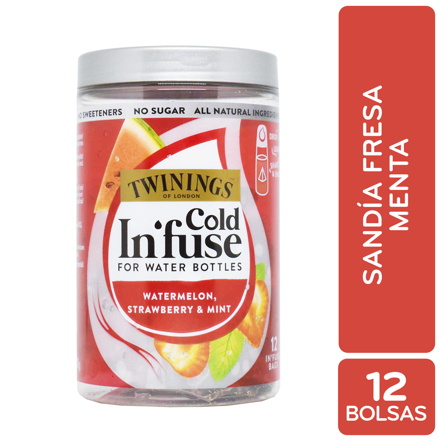 Te Infusion Fria Sandia Fresa Menta Twining Envase 30 G | Auto Mercado