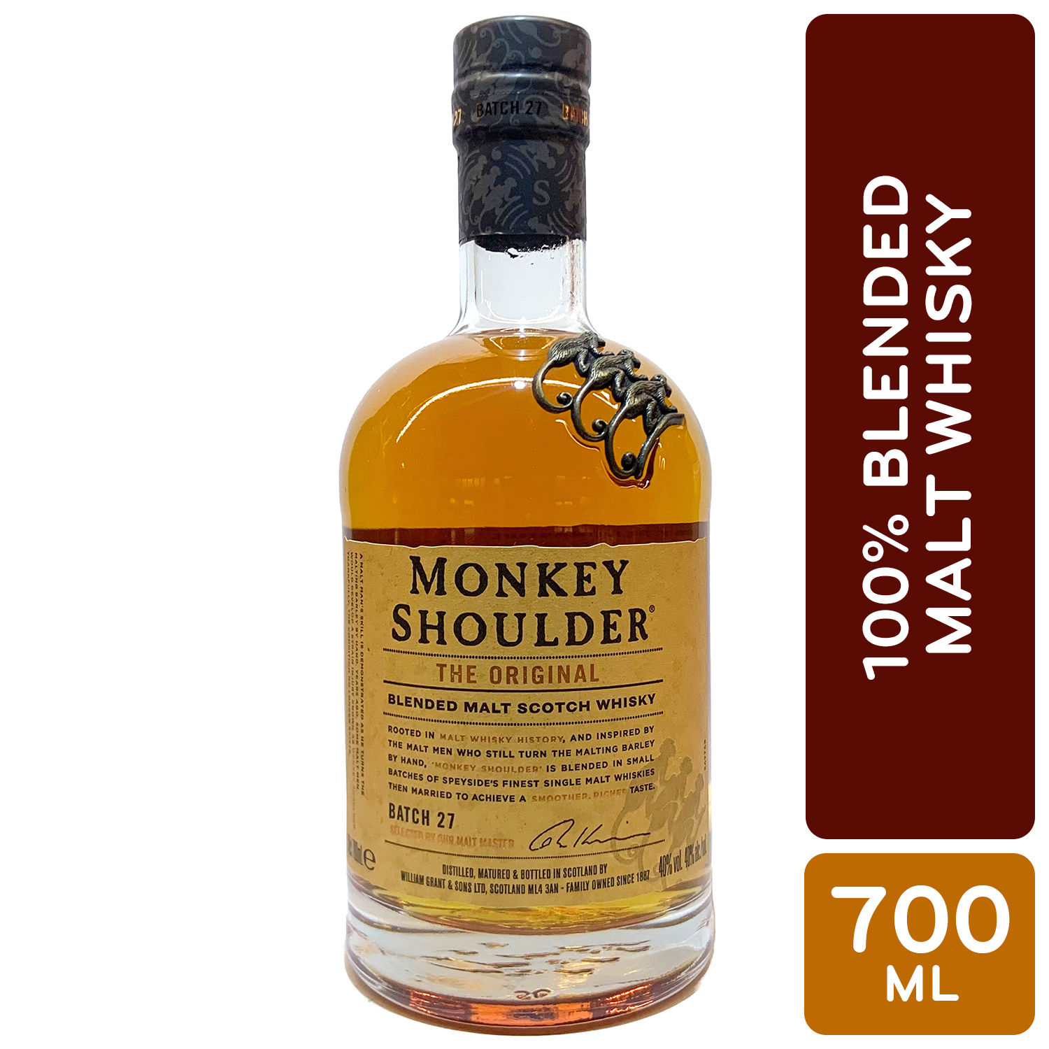 Whisky Escoces Blend Monkey Shoulder Botella 700 Ml | Auto Mercado