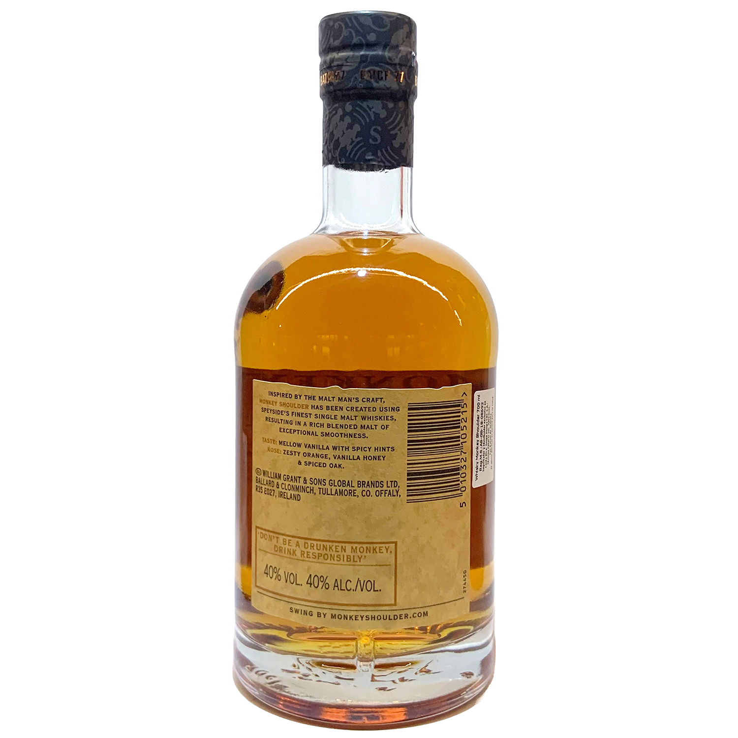 Whisky Escoces Blend Monkey Shoulder Botella 700 Ml | Auto Mercado