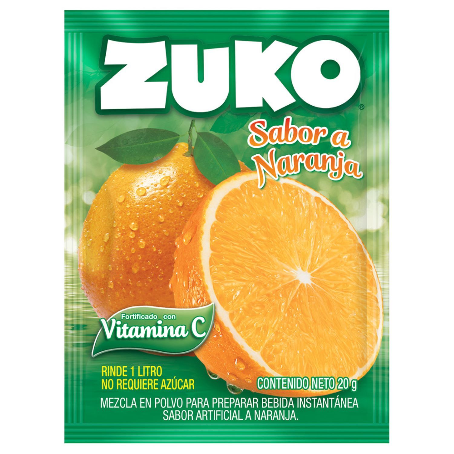 Bebida Polvo Saborizada Naranja Zuko Paquete 20 G | Auto Mercado