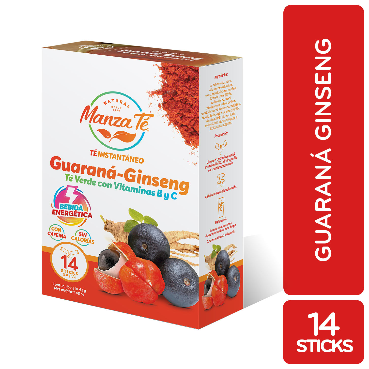 Te Guarana Ginseng Manza Te Caja 42 G | Auto Mercado