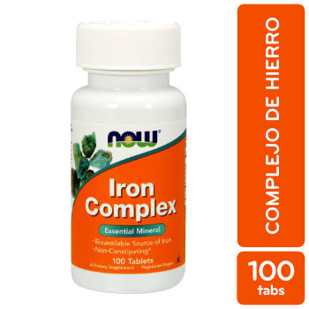 Suplemento Alimenticio Adulto Tableta Hierro Now Envase 100 Unid | Auto ...