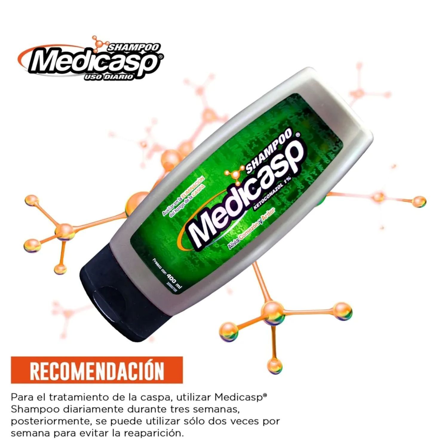 Shampoo Anticaspa Control Grasa Medicasp Envase 400 Ml | Auto Mercado