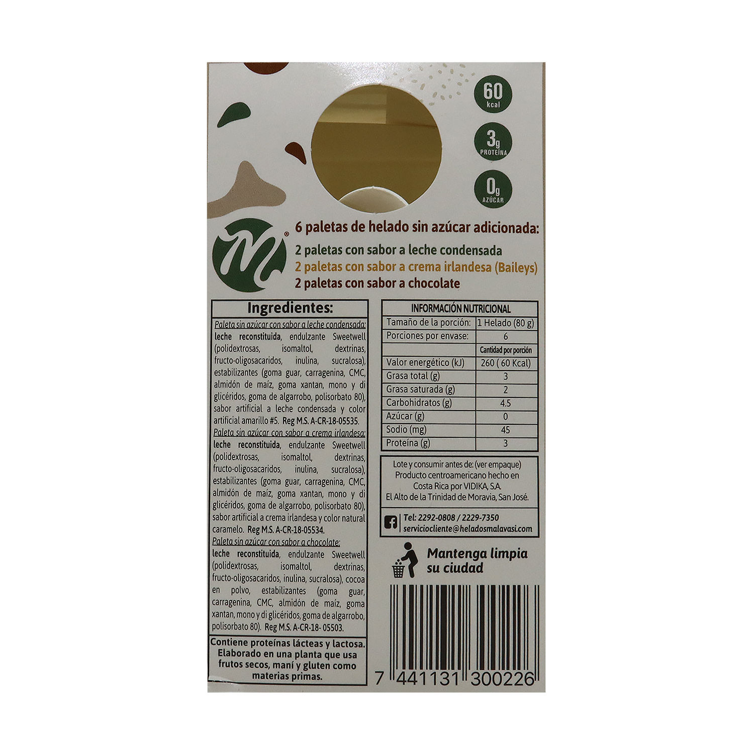 Helado Surtido Zero Azucar 6u Malavasi Caja 480 G | Auto Mercado