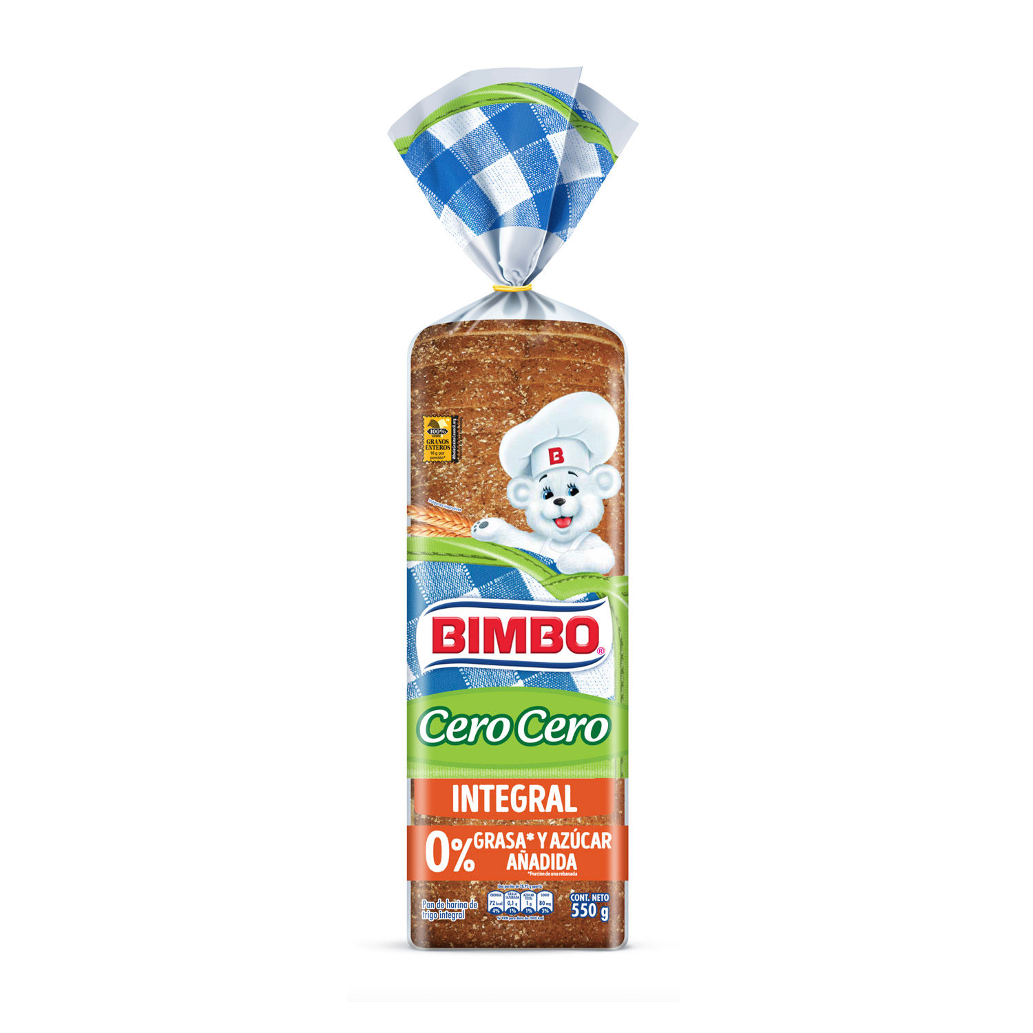 Pan Integral Cero Cero Bimbo | Auto Mercado