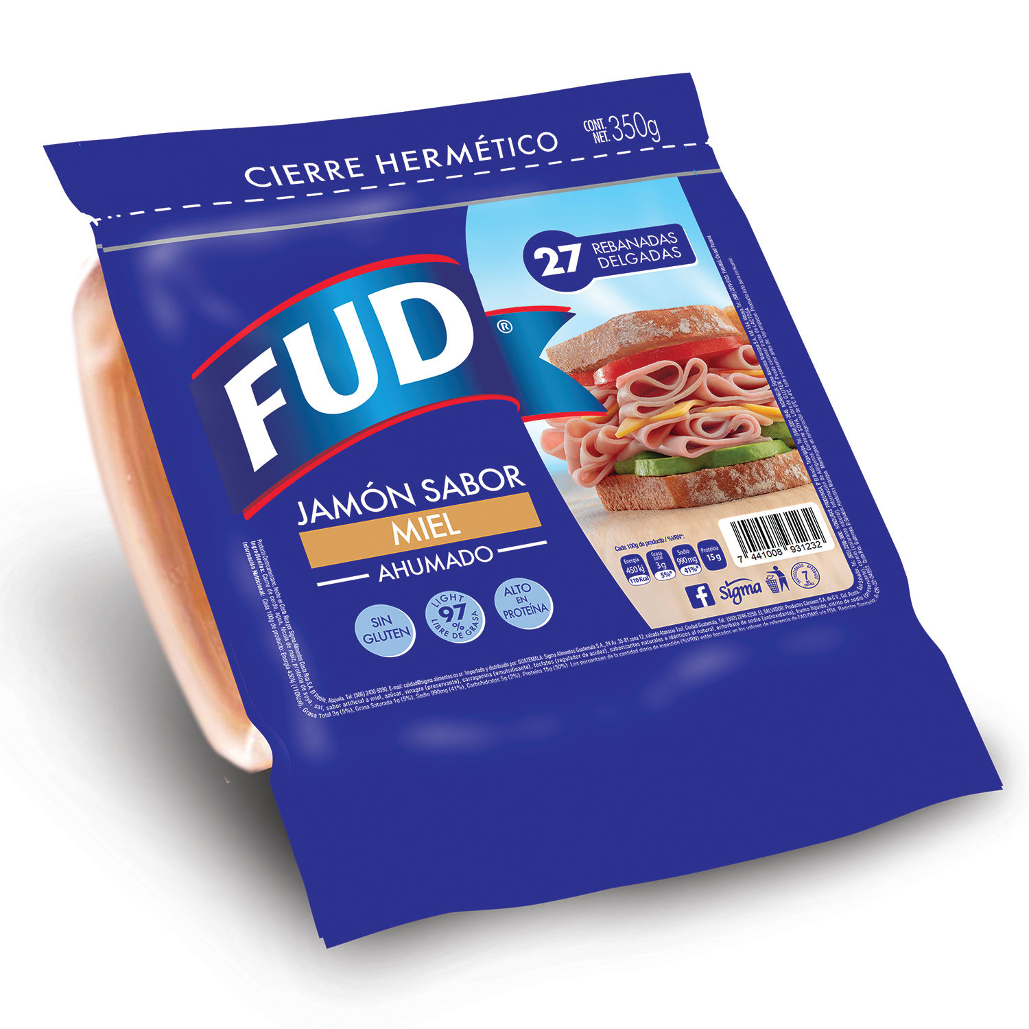 Jamón Ahumado Miel Fud | Auto Mercado