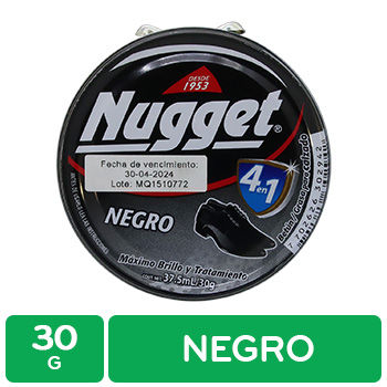 Betun Calzado Pasta Negro Nugget Lata 30 G | Auto Mercado
