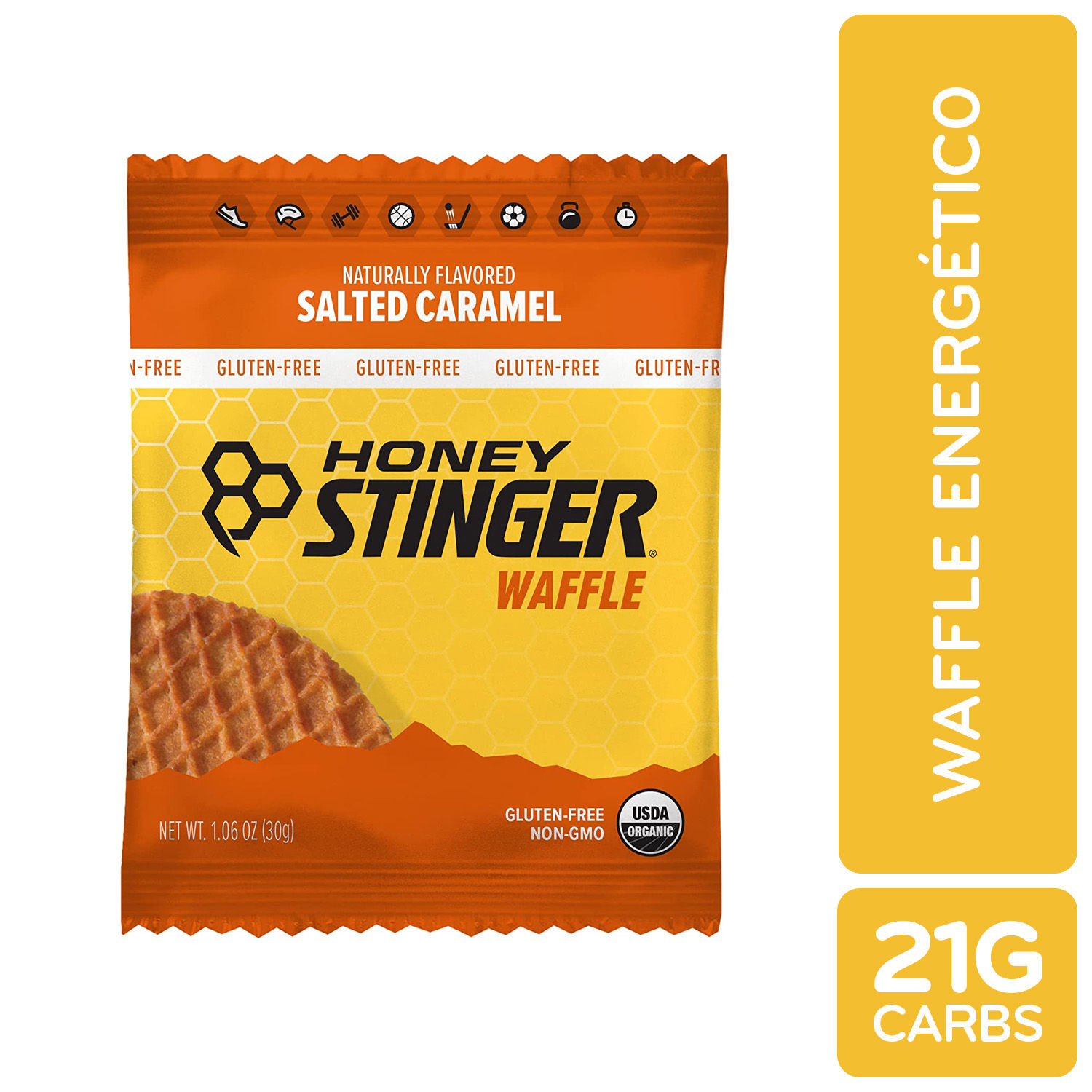Galleta Waffle Organico Sabor Caramelo Honey Stinger | Auto Mercado
