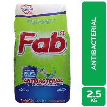 Detergente Polvo Antibacterial Limon Fab Bolsa 2.5 Kg | Auto Mercado
