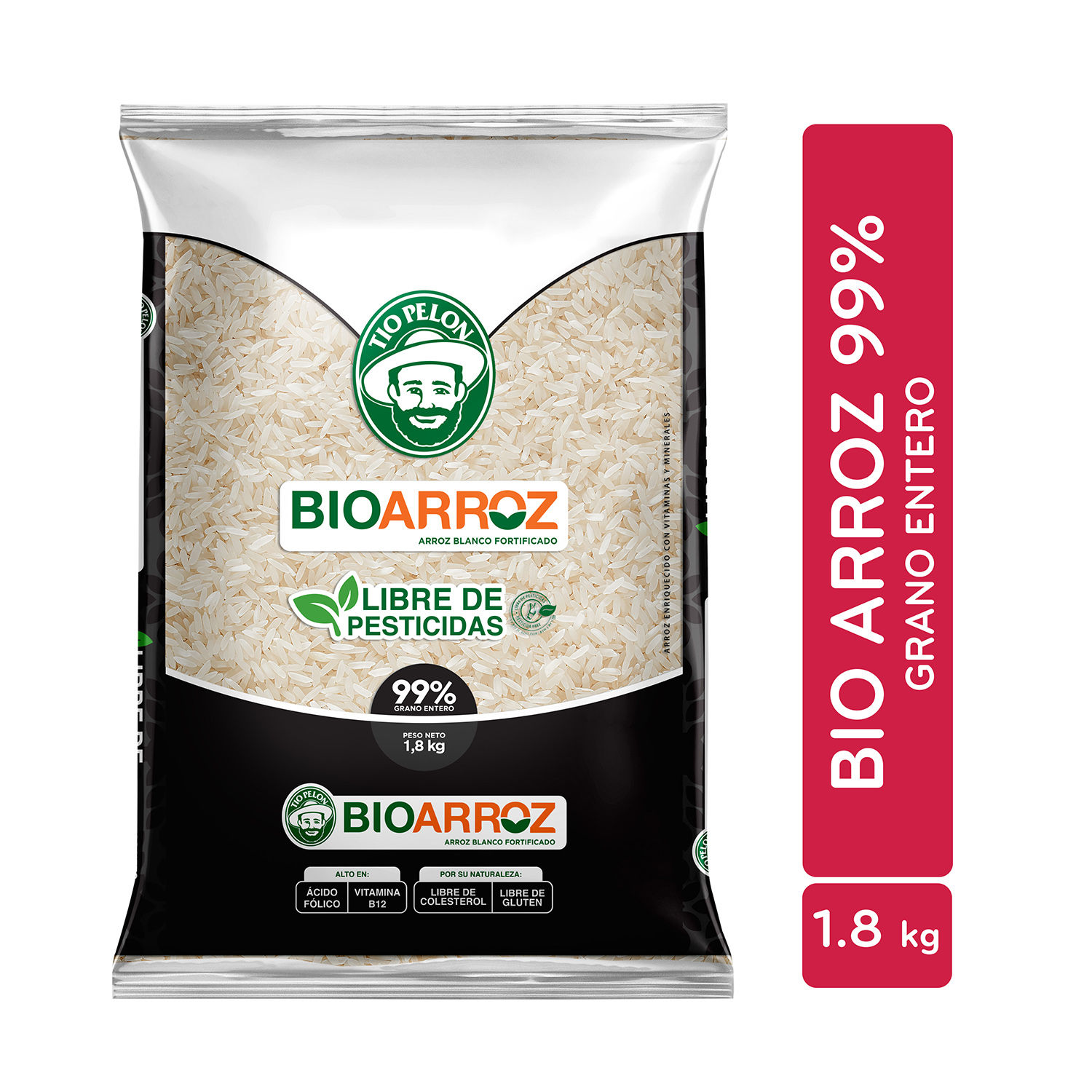 Arroz Blanco 99% Bio Tio Pelon Paquete 1800 G | Auto Mercado