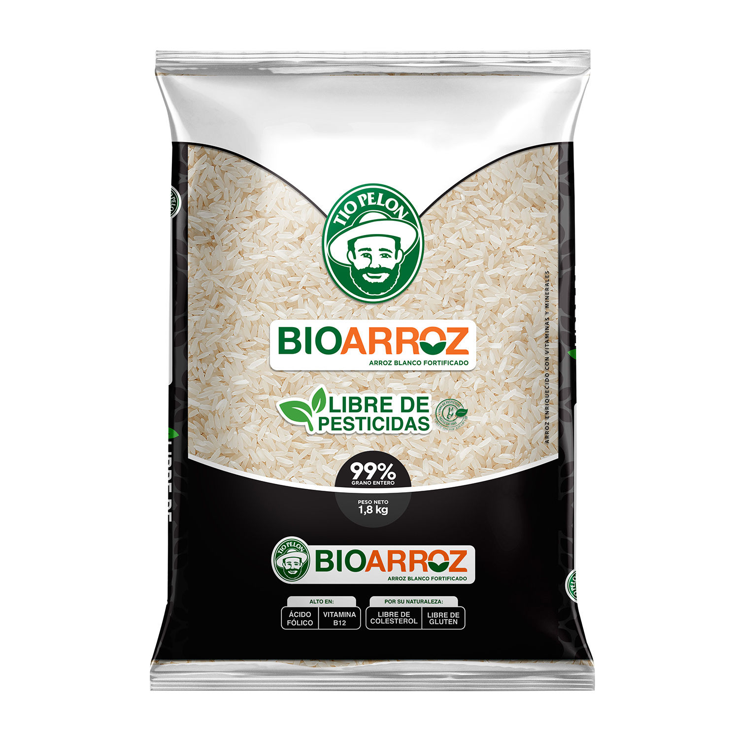Arroz Blanco 99% Bio Tio Pelon Paquete 1800 G | Auto Mercado