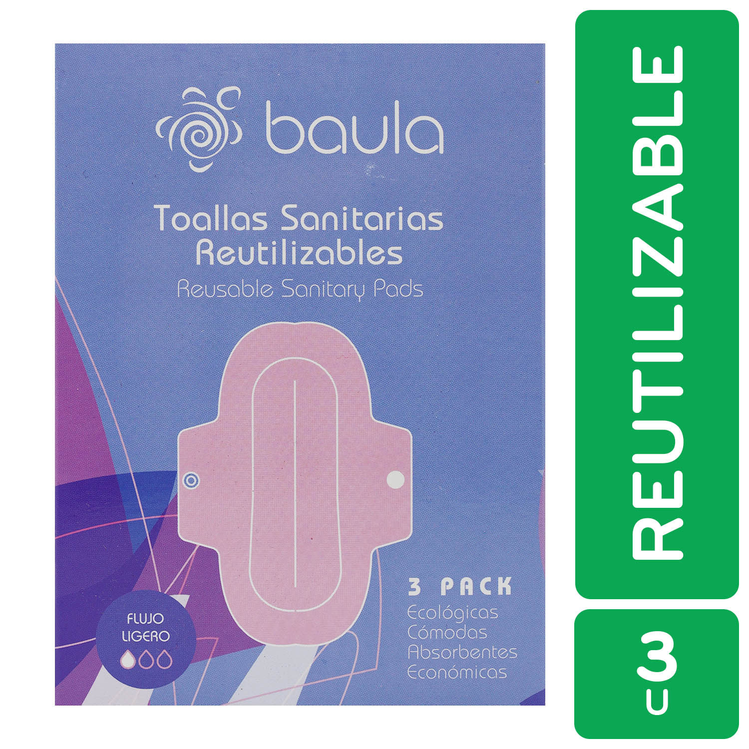 Toalla Intima Reutilizable Flujo Ligero Baula | Auto Mercado