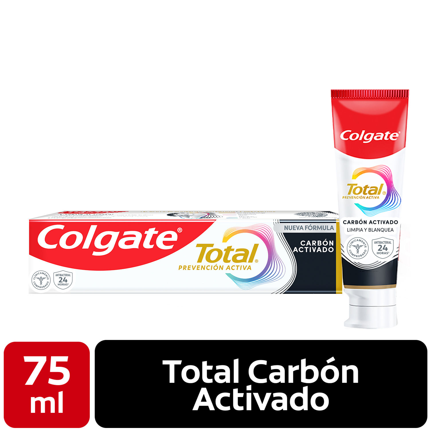 Crema Dental Multibeneficio Total 12 Carbon Activado Colgate | Auto Mercado