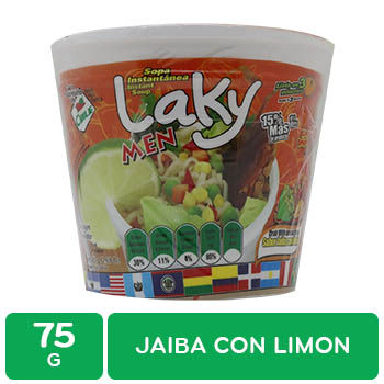 Sopa Instantanea Fideo Jaiba Con Limon Laky Men | Auto Mercado