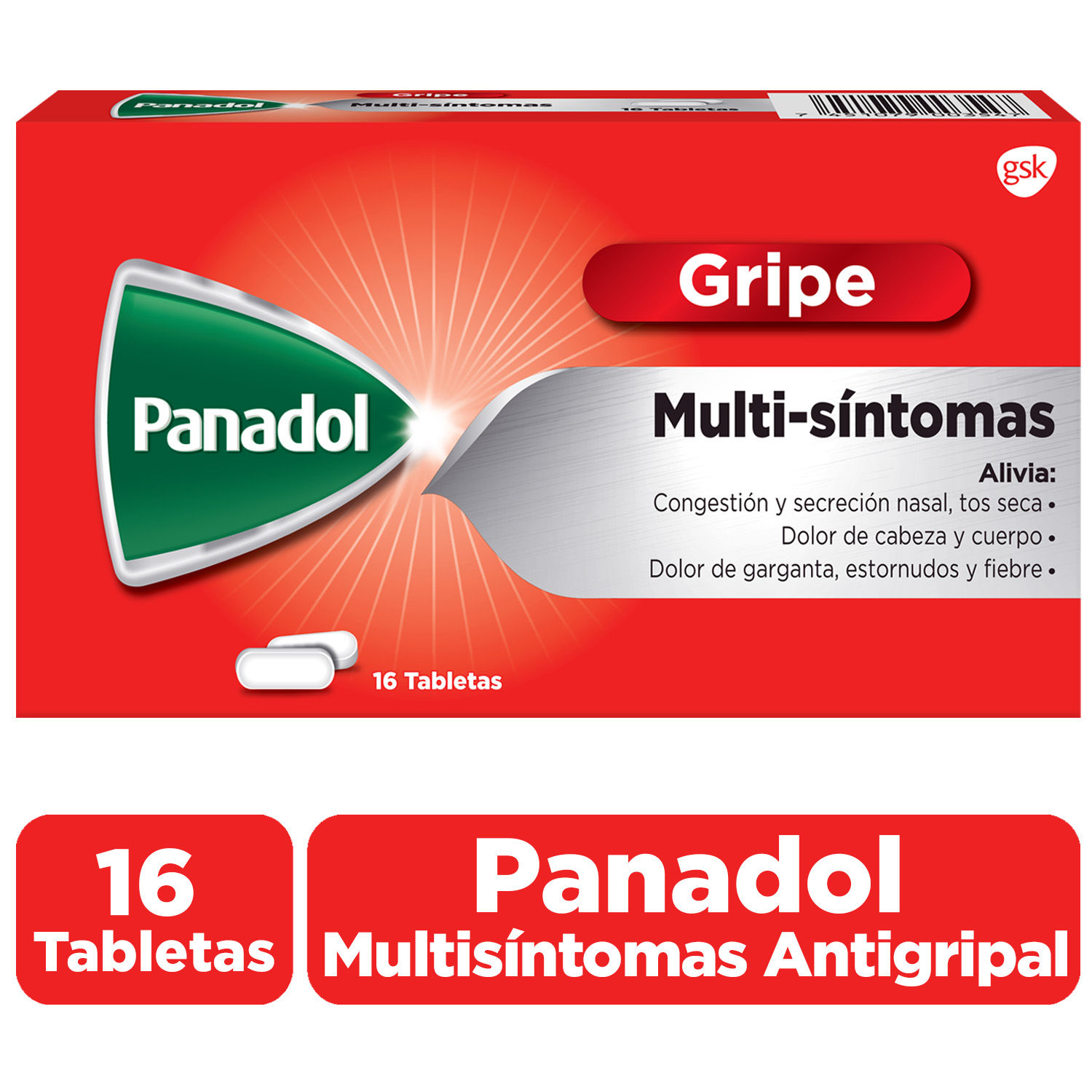 Antigripal Adulto Multisintomas Tableta Panadol | Auto Mercado