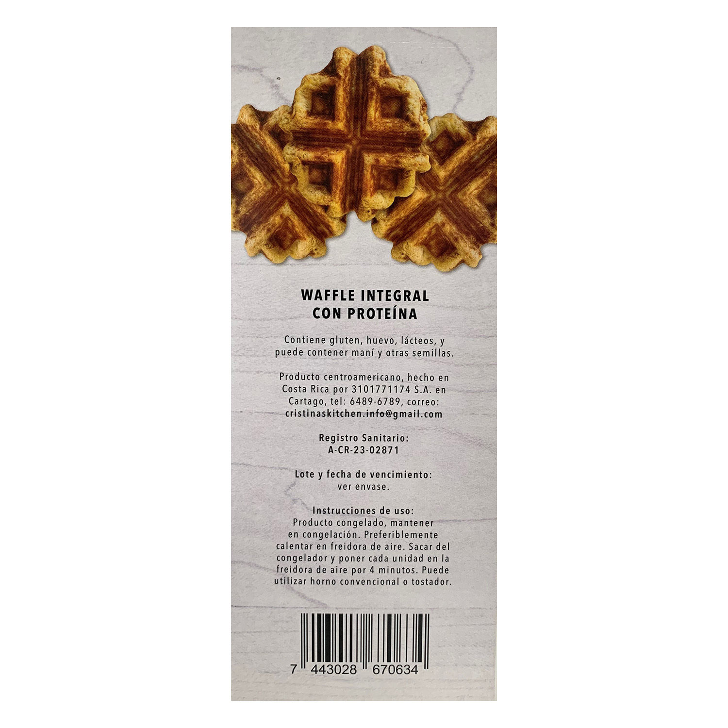 Waffle Integral Con Proteina Chef Joy | Auto Mercado