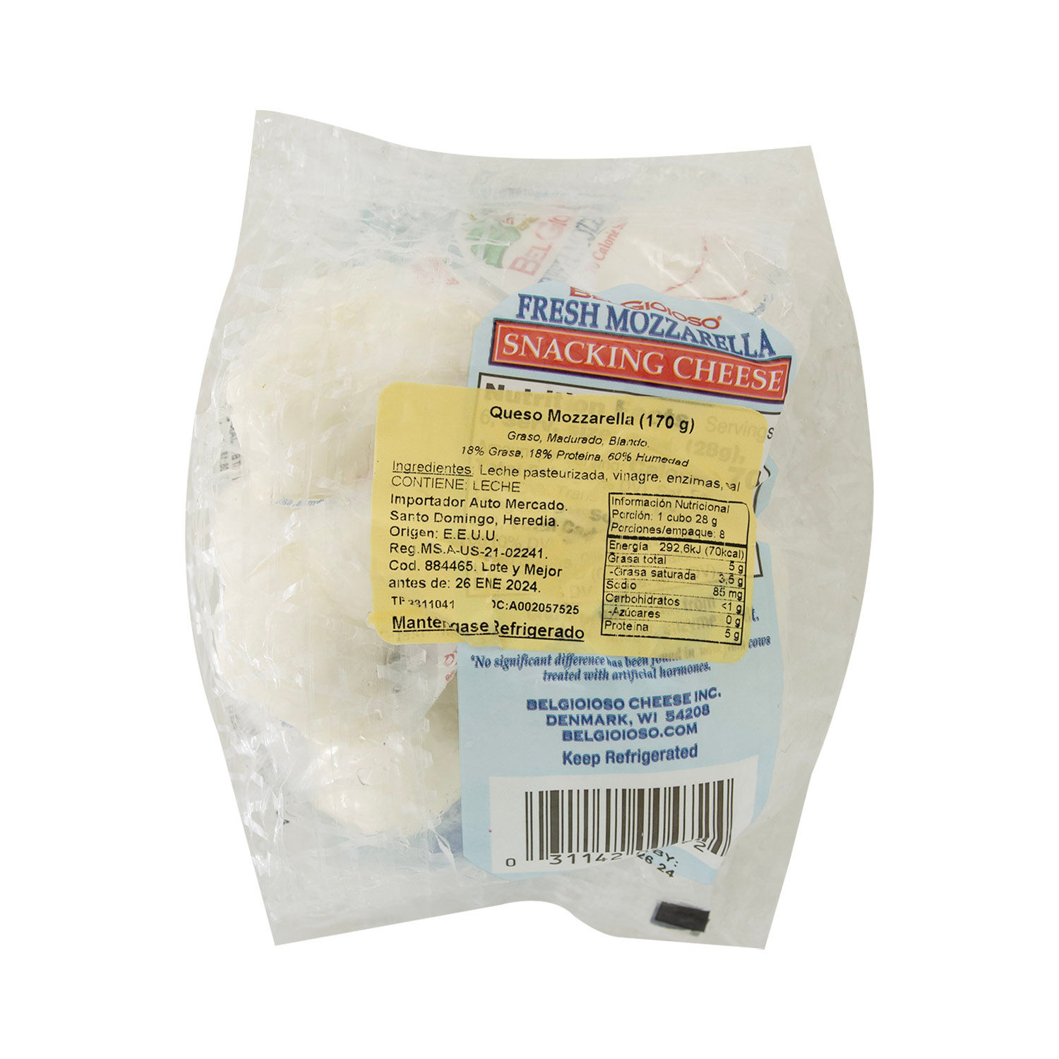 Queso Mozzarella Fresco Mini Belgioioso | Auto Mercado