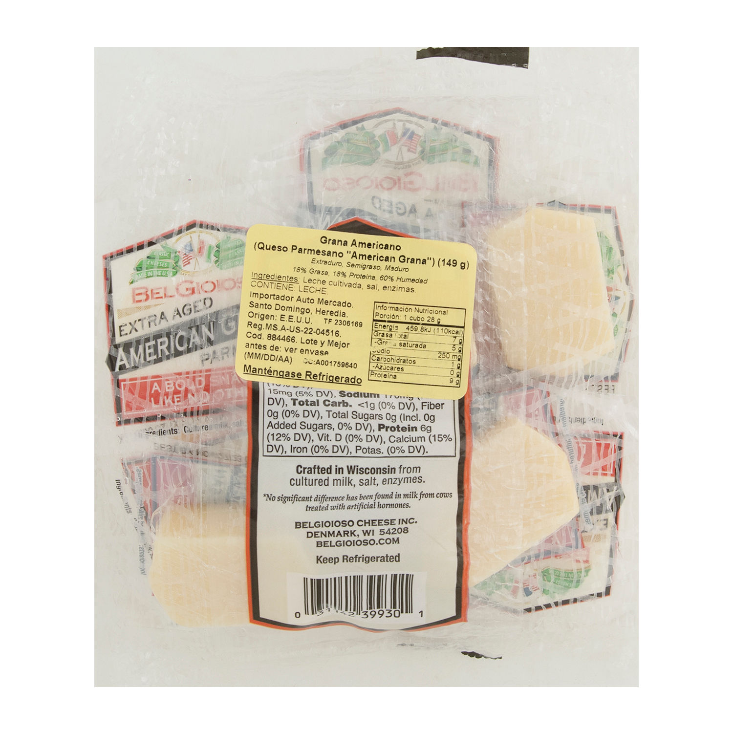 Queso Americano Grana Mini Belgioioso | Auto Mercado