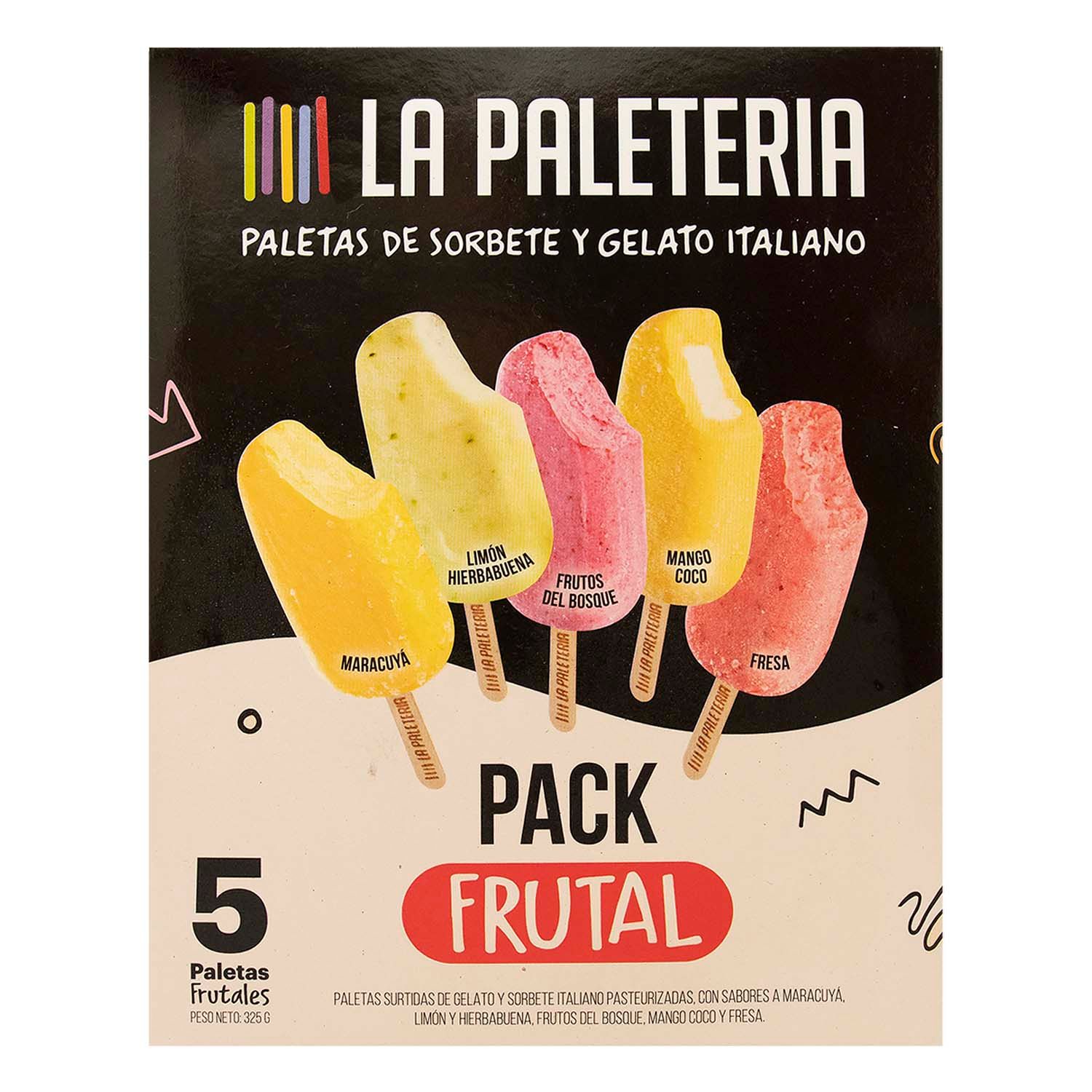 Helado Gelato Frutal 5u La Paleteria | Auto Mercado