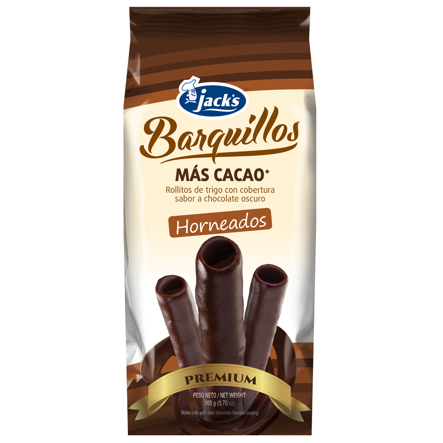 Barquillos Mas Cacao Jacks Paquete 105 G | Auto Mercado
