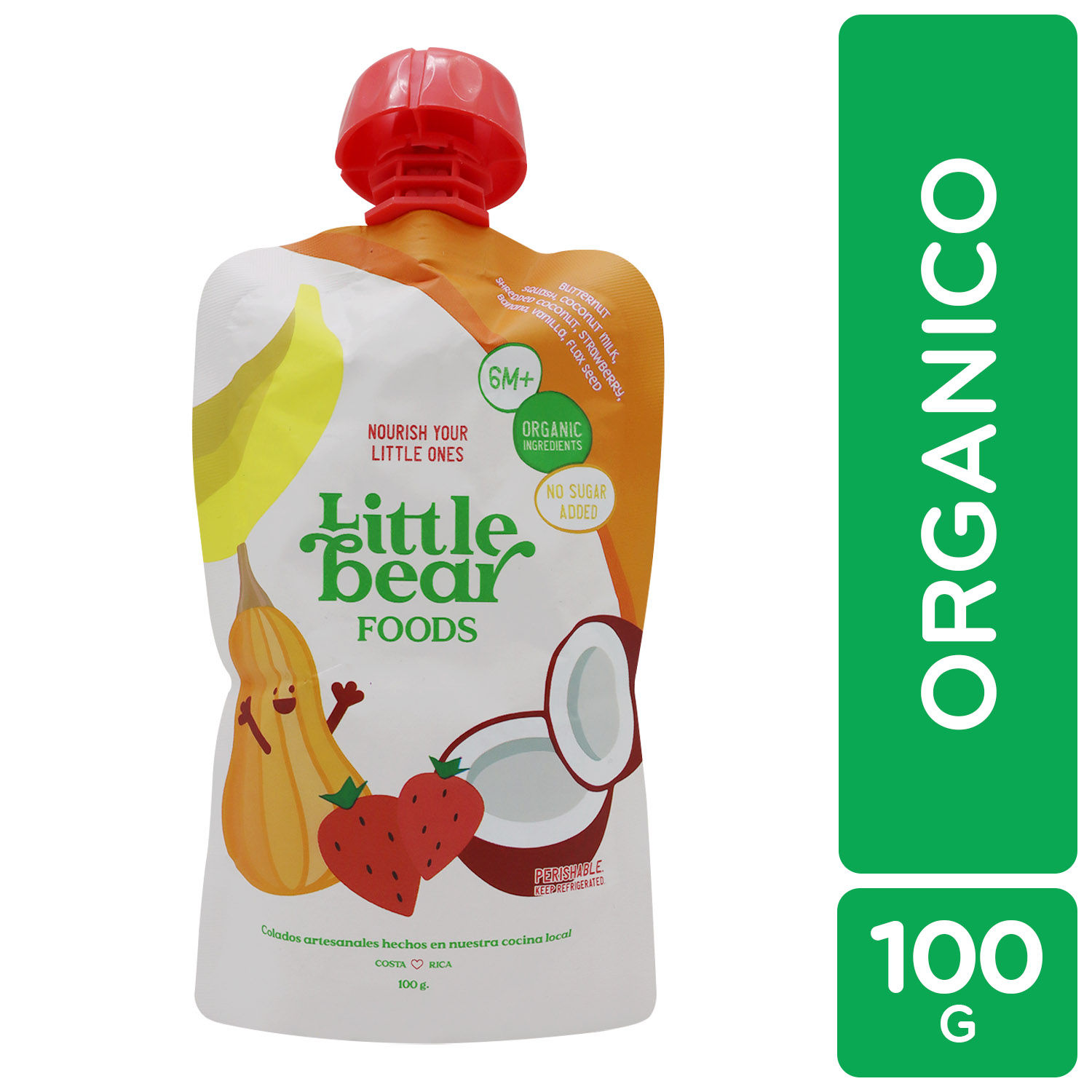 Colado Doy Pack Organico Ayote Fresa Little Bear Foods | Auto Mercado