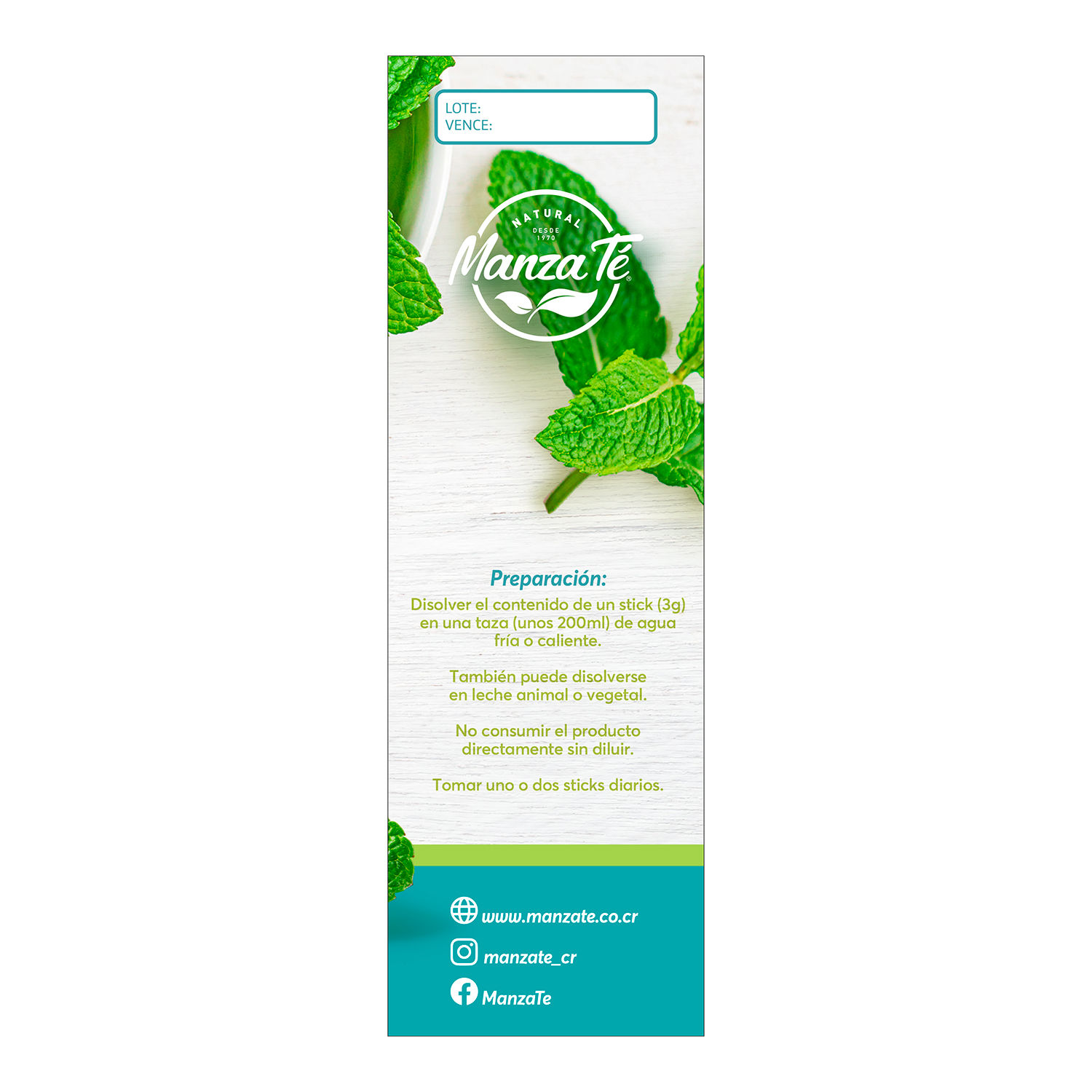 Te Verde Matcha Menta Manza-te | Auto Mercado