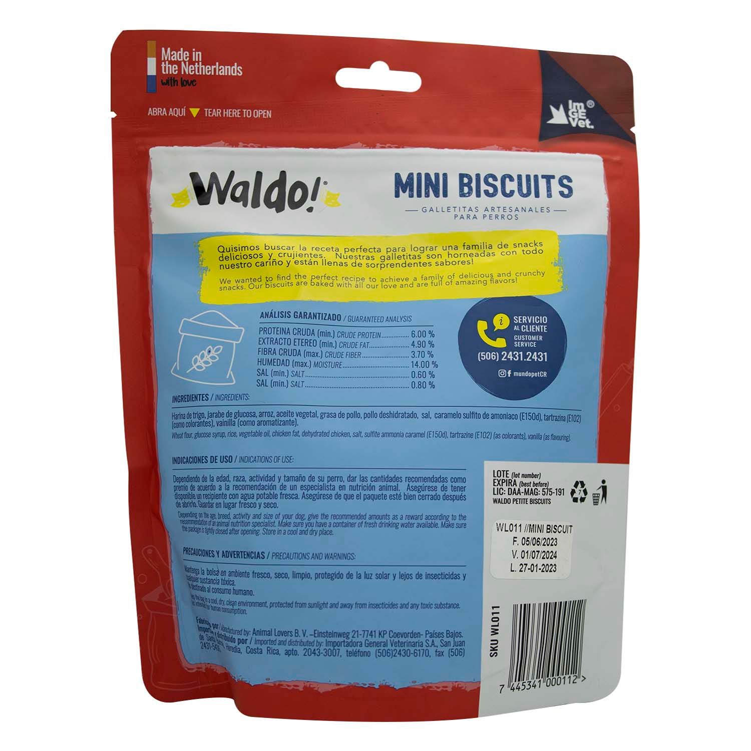 Bocadillo Mini Biscuits Razas Pequeñas Waldo | Auto Mercado