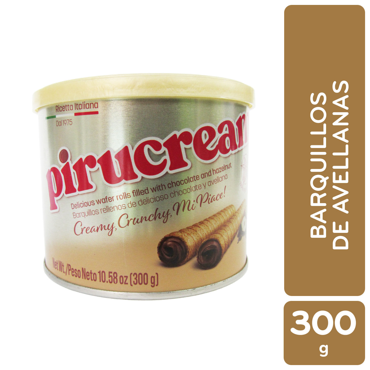 Barquillos Rellenos Avellanas Pirucream | Auto Mercado