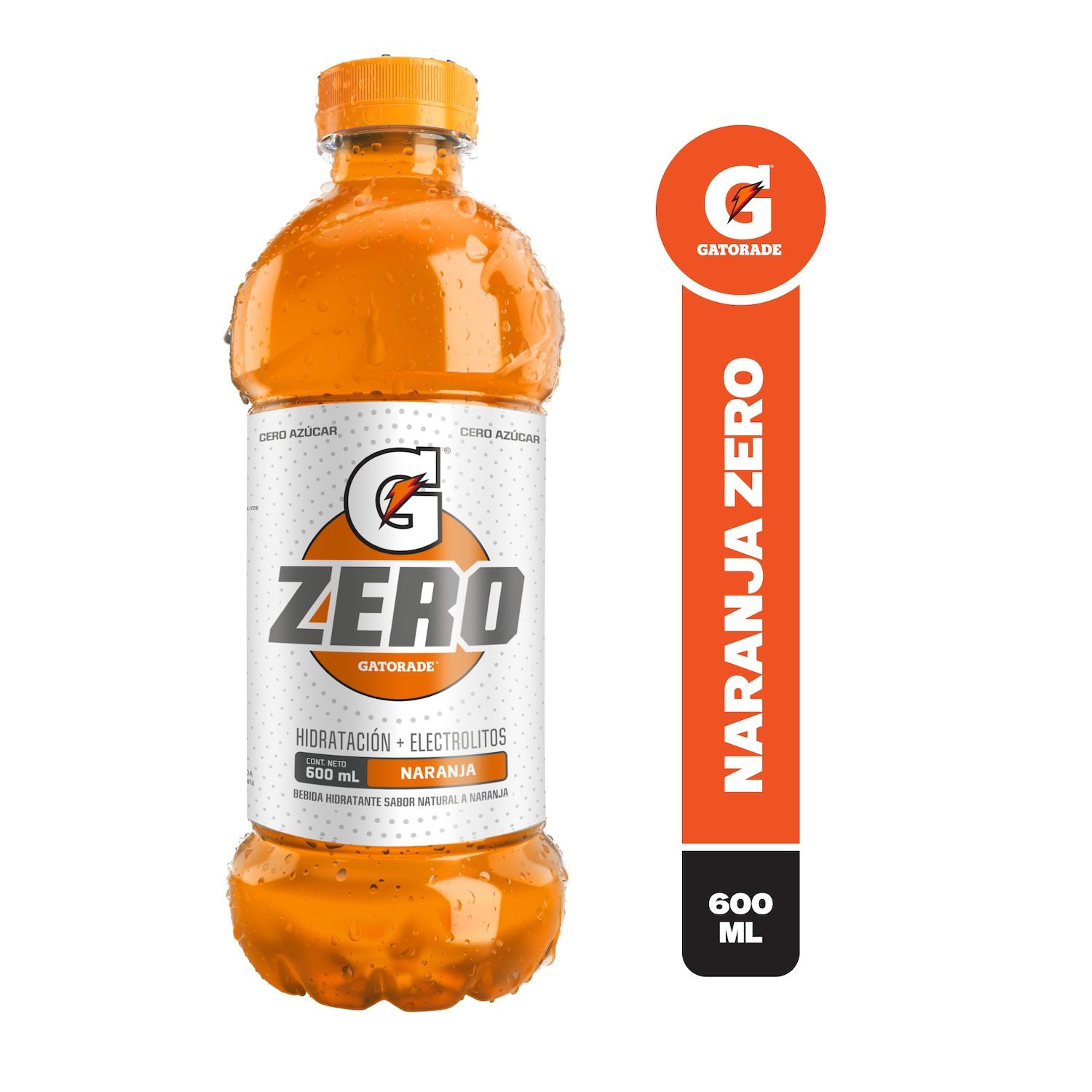 Bebida Hidratante Zero Orange Gatorade Botella 600 Ml | Auto Mercado