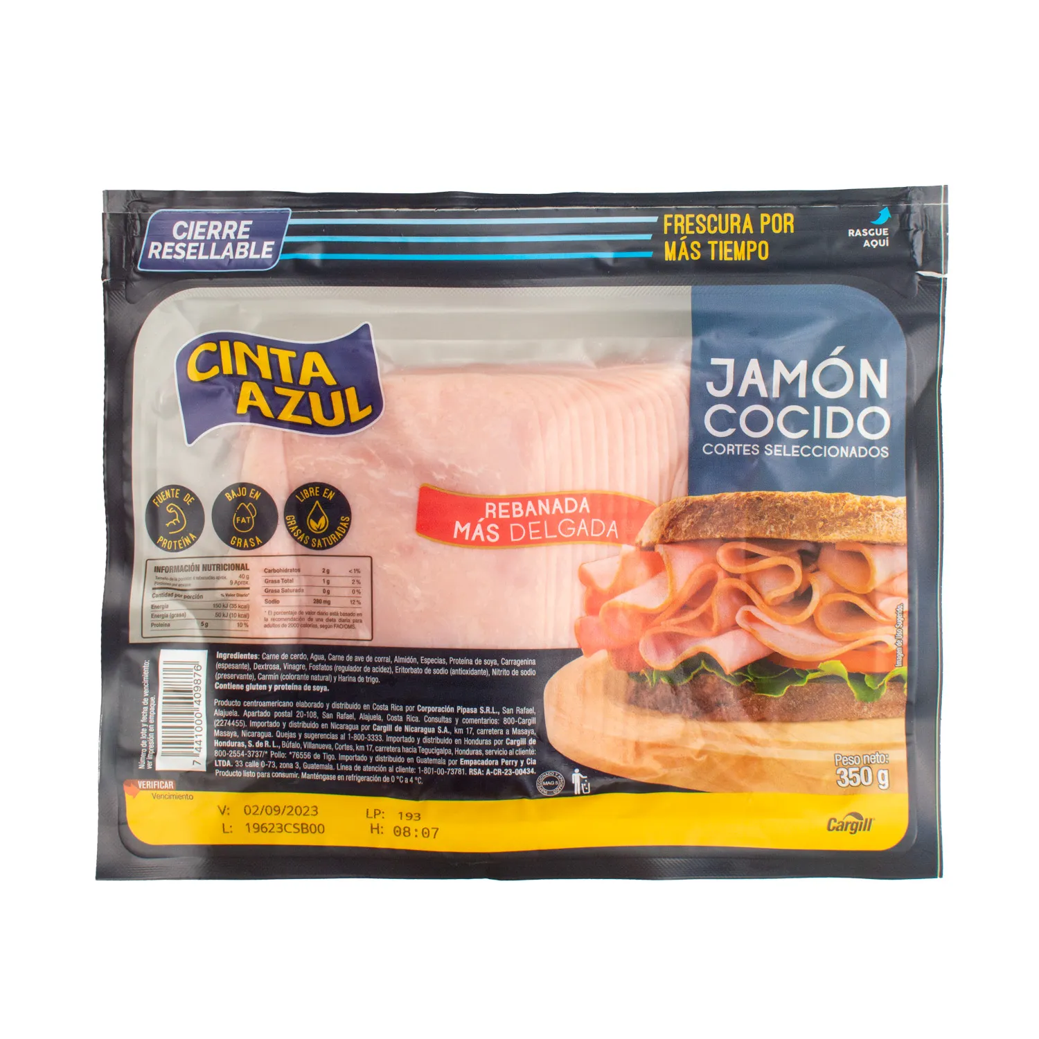 Jamon Cerdo Cocido Cinta Azul | Auto Mercado