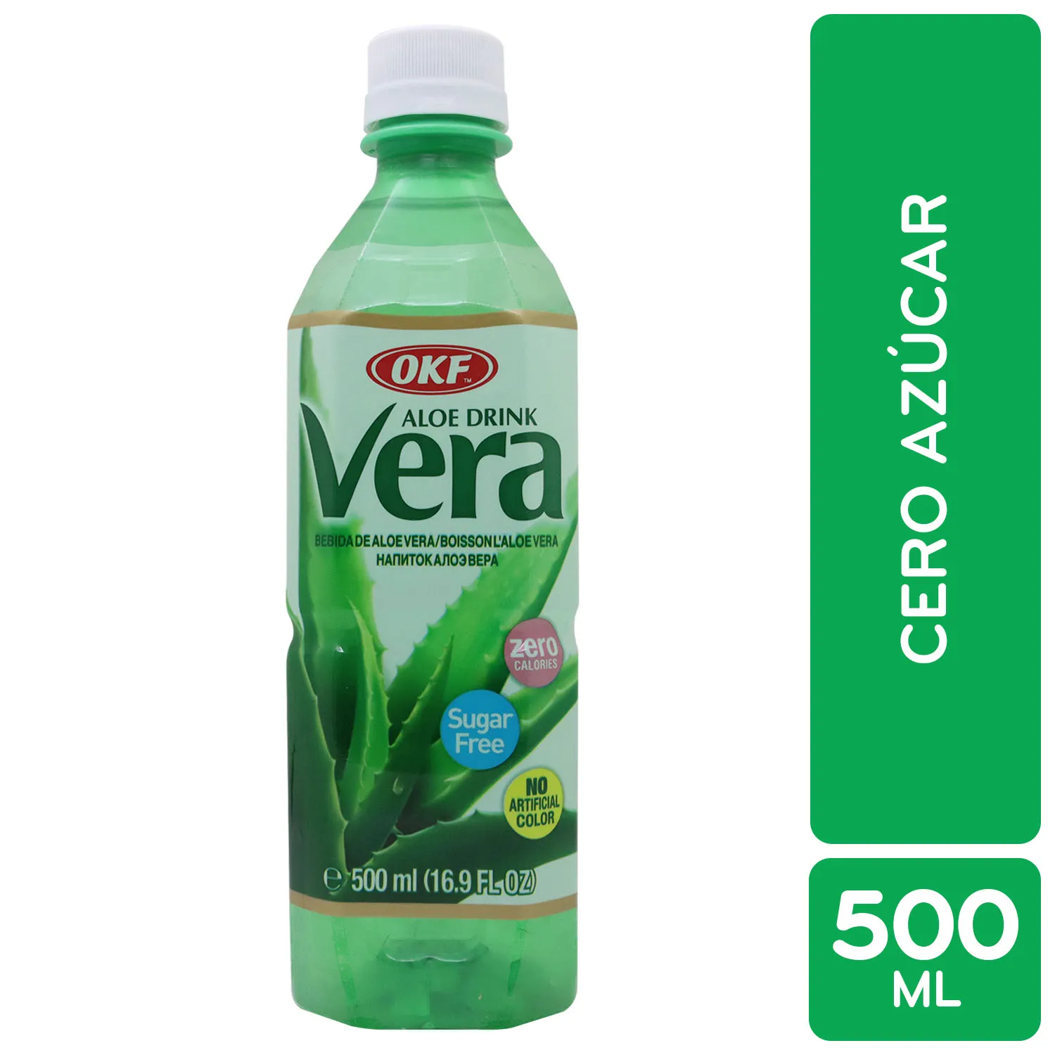Bebida Aloe Vera Cero Azúcar Okf Botella 500 Ml | Auto Mercado