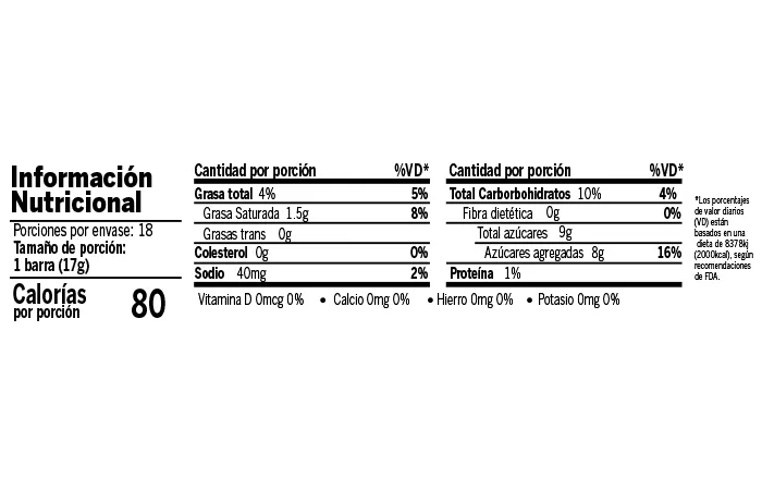 Snickers Datos Nutricionales Ingredientes