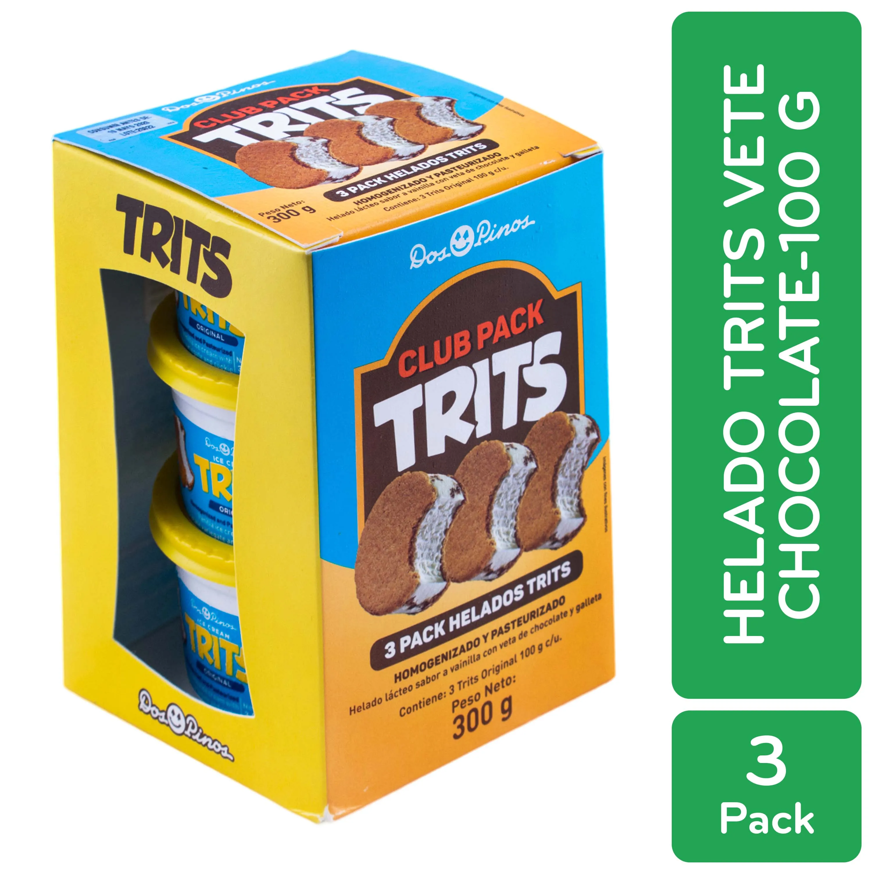 Helado Trits 3u Dos Pinos Caja 300 G | Auto Mercado