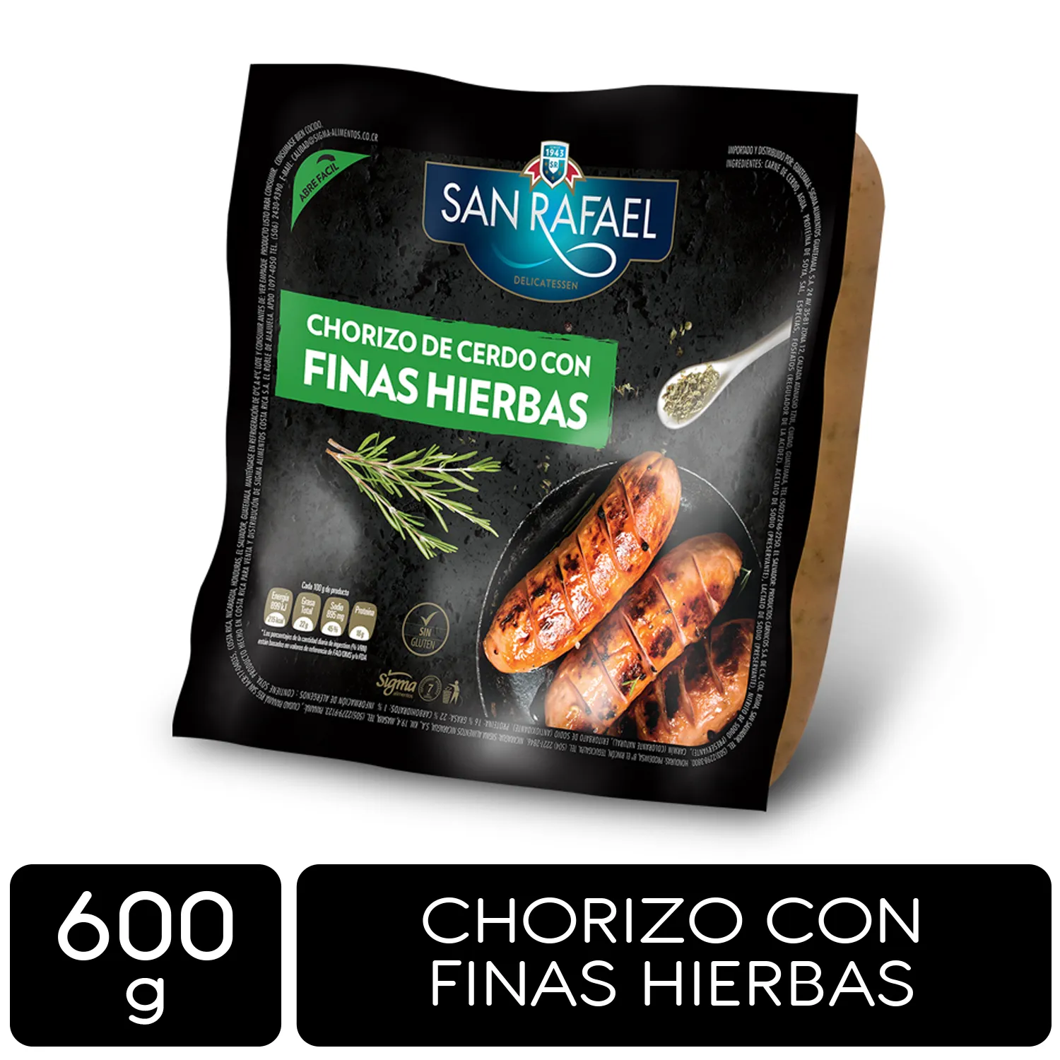 Chorizo Finas Hierbas San Rafael | Auto Mercado