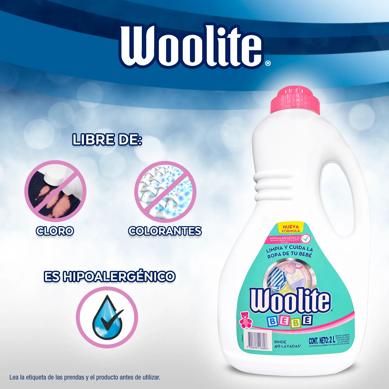 Detergente Liquido Bebe Woolite Envase 2 L | Auto Mercado