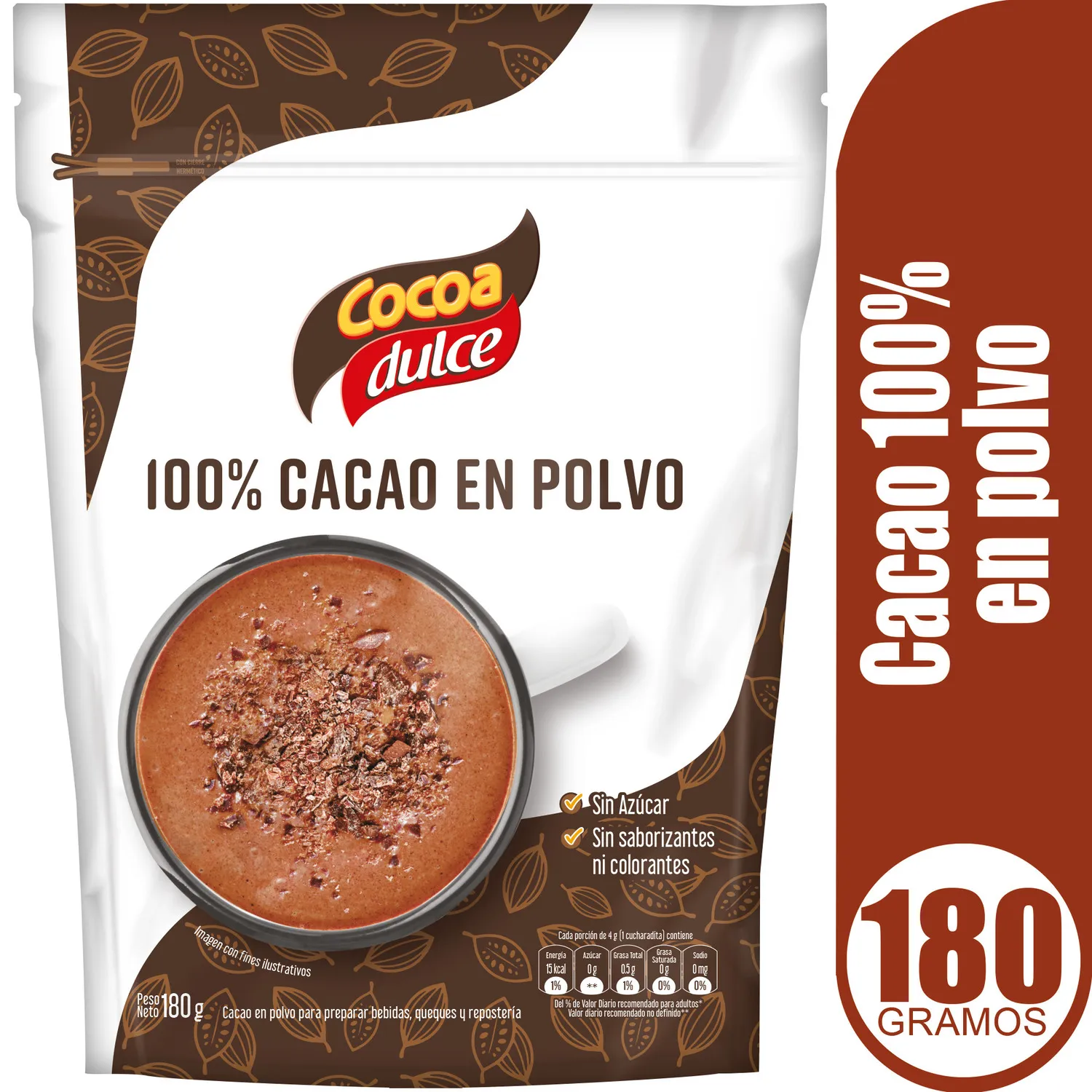Bebida Polvo Chocolate Sin Azucar Cocoa Dulce | Auto Mercado