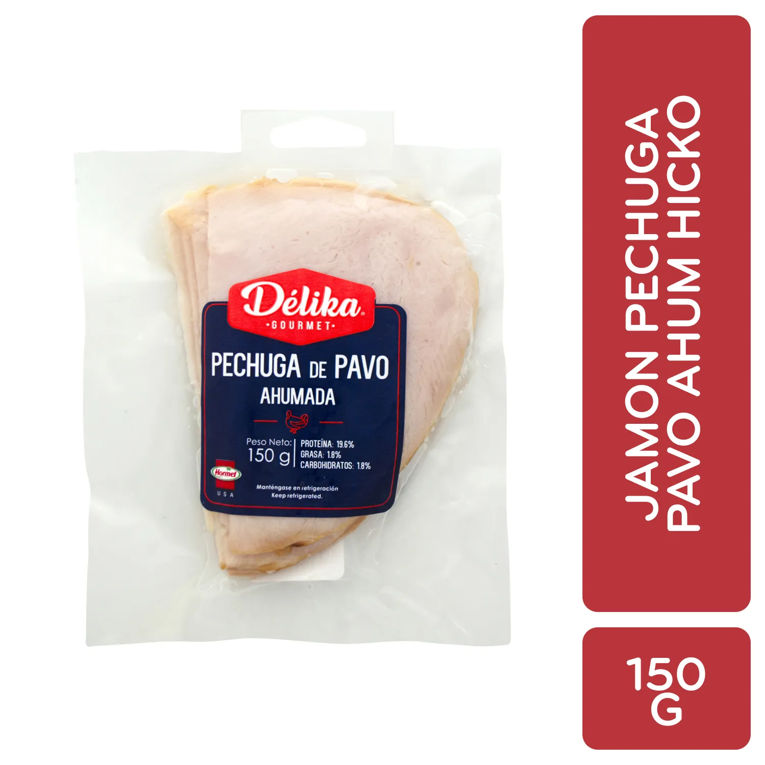 Jamon Pechuga Pavo Ahumado Hickory Rebanado Usa Hormel Paquete 150 G ...