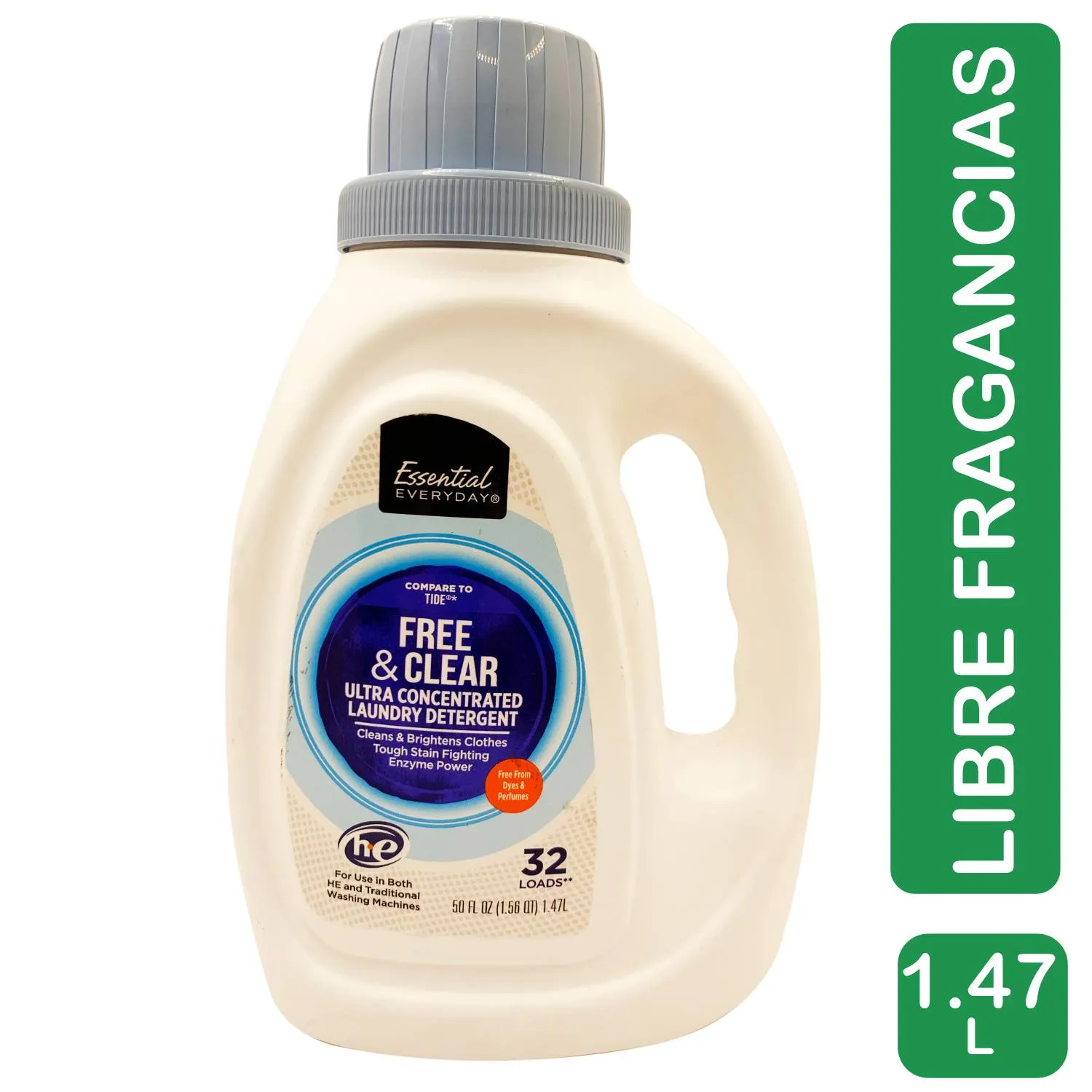 Detergente Liquido Free Essential Every Day Envase 1.47 L | Auto Mercado
