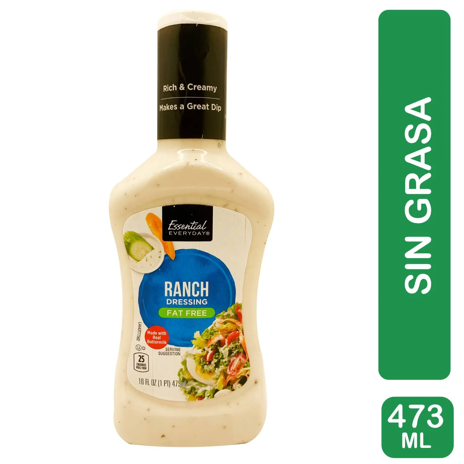 Aderezo Ranch Sin Grasa Essential Everyday Botella 473 Ml | Auto Mercado