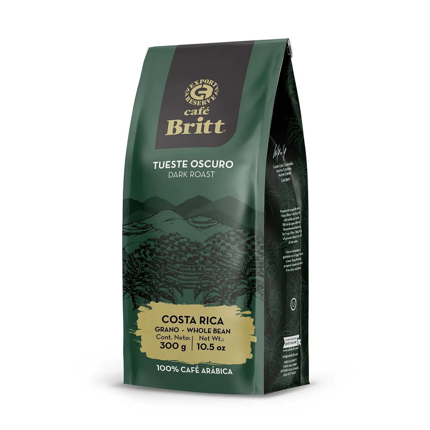 Cafe Grano Gourmet Tueste Oscuro Britt Paquete 300 G | Auto Mercado