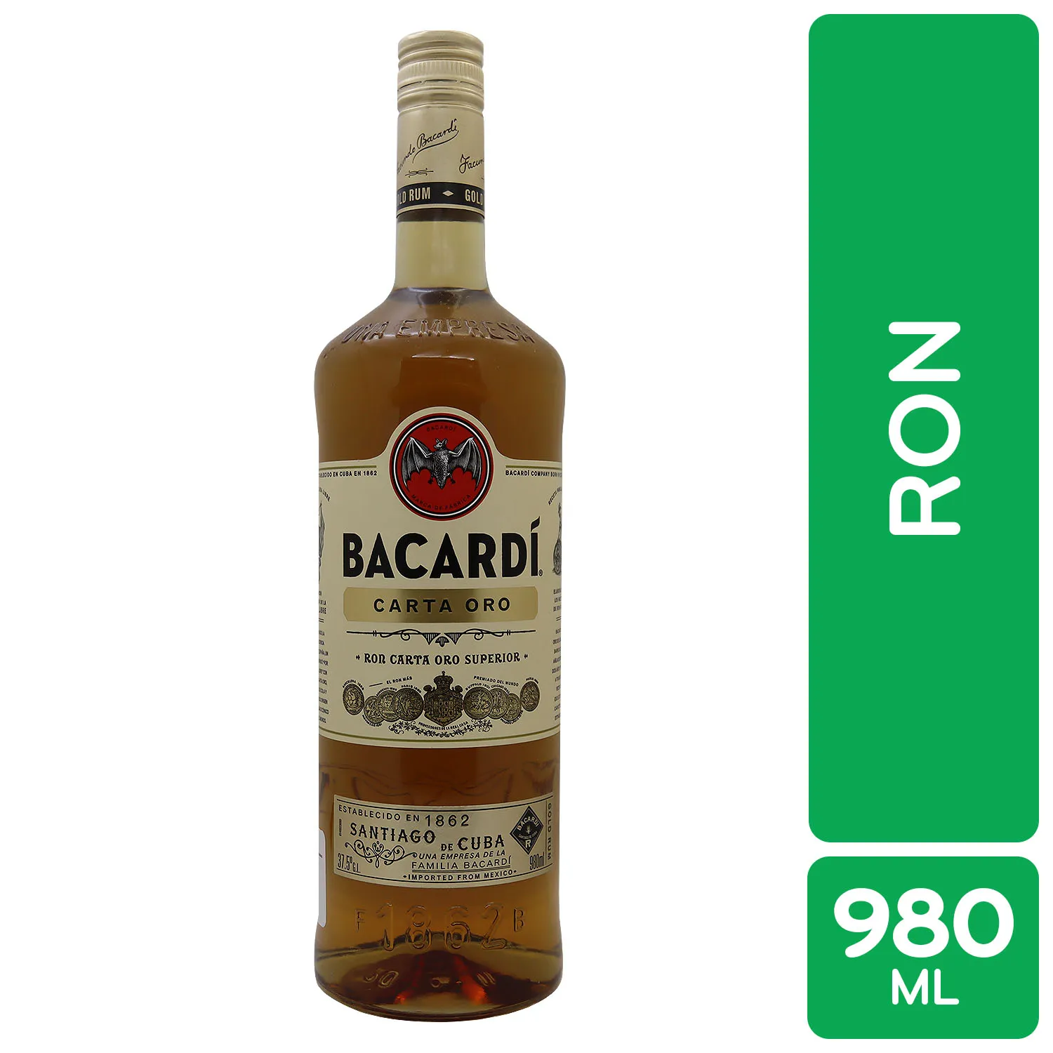 Ron Oscuro Bacardi Botella 980 Ml | Auto Mercado