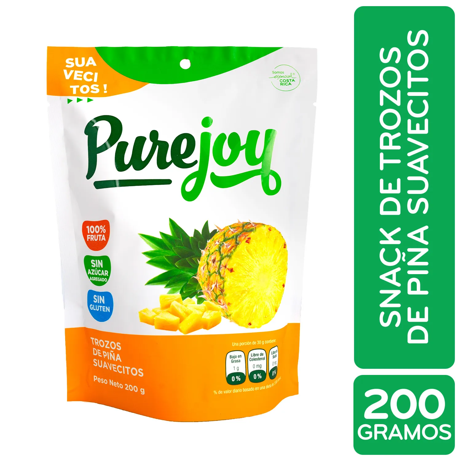 Fruta Deshidratada Piña Suave Pure Joy Bolsa 200 G | Auto Mercado